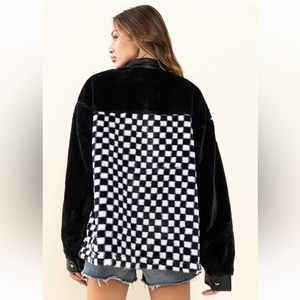 ShopEvelynne | Jackets & Coats | 4 Fabulous Checkerboard Faux Fur And ...